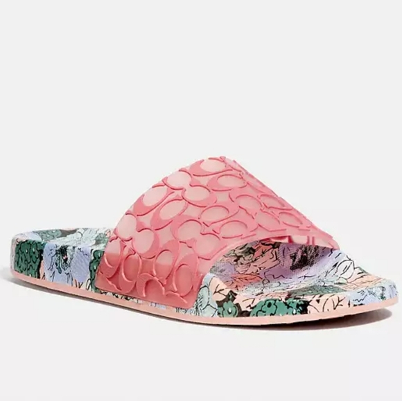 Coach | Shoes | Coach Floral Slide Sandals | Poshmark
